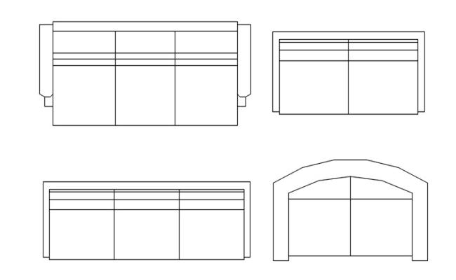 Sofa Set Pillow Design Is Given In This Autocad Drawing File Download