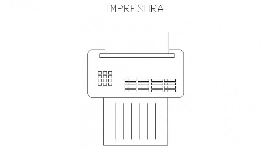 printer top view drawing