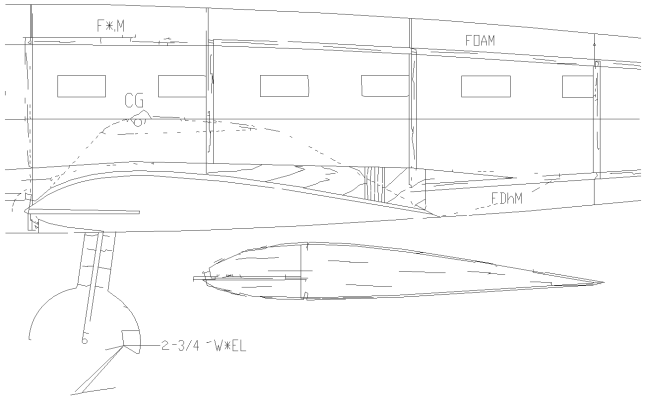 Side elevation of ship in detail AutoCAD drawing, CAD file, dwg file