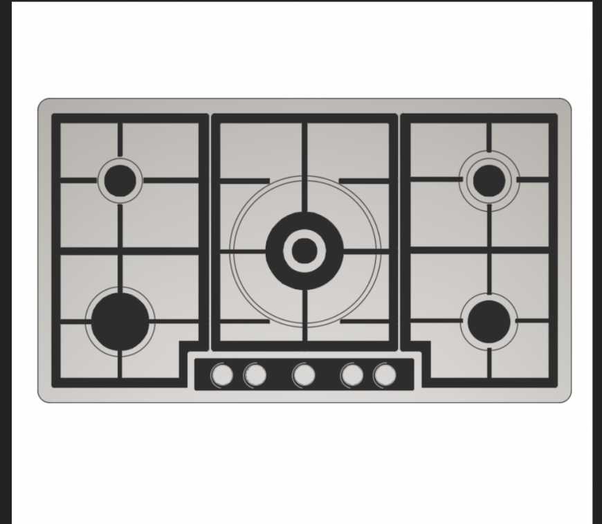 stove top plan view