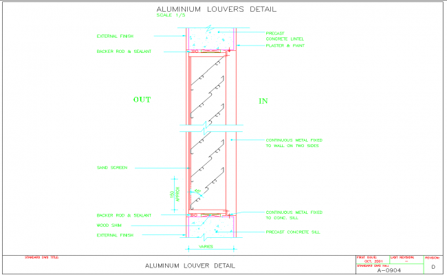 Wood Louvers Details Dwg Detail For Autocad Designs Cad