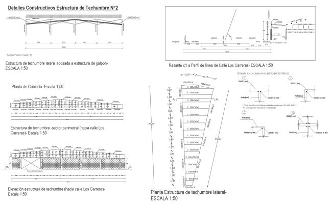 Cross section C-C of structure with reinforcement details in AutoCAD 2D ...