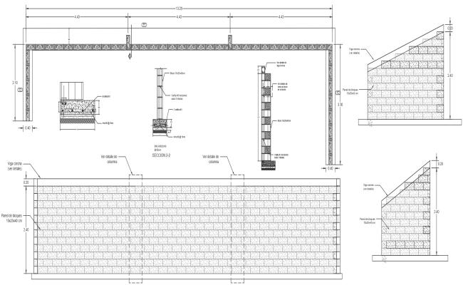 Construction Details Of Column Installation Plan Autocad File Cadbull