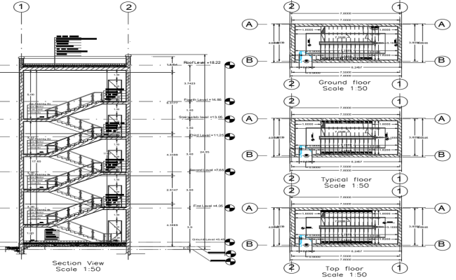 Curved Staircase CAD Design 3D AutoCAD DWG File