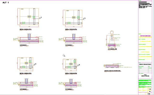Foundation Plan Structure Drawing Details For University Building Dwg