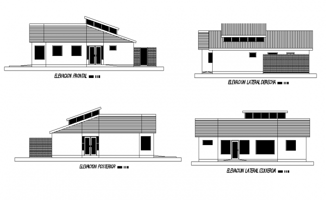 Front Elevation Residential Layout with Kitchen and Living