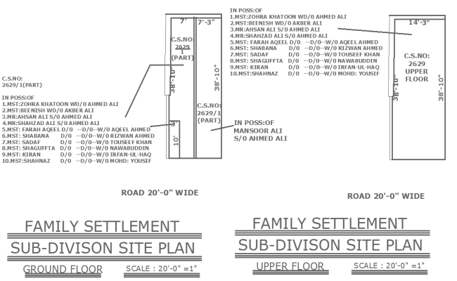 AutoCAD DWG Family Settlement Plan with Site Layouts