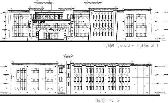 AutoCAD Connection Corridor Detail for Library and Lecture