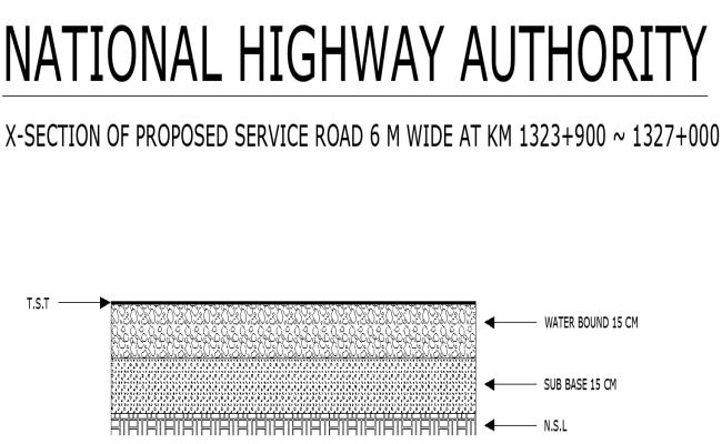 Road Pavement Structure Detail 2d View Cad Block Layout File In Dwg