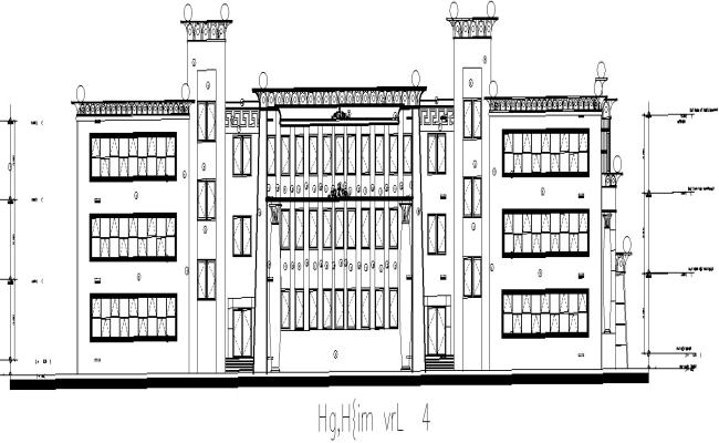Library Of University Elevation And Sectional Details Dwg Main