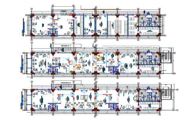 Corporate office CAD files furniture and interior DWG