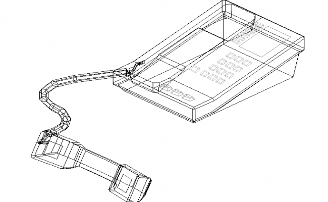 Perspective View of Telephone Design in AutoCAD DWG