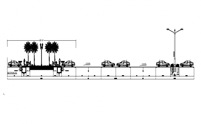 Road Pavement Design Autocad Drawing Details Cadbull