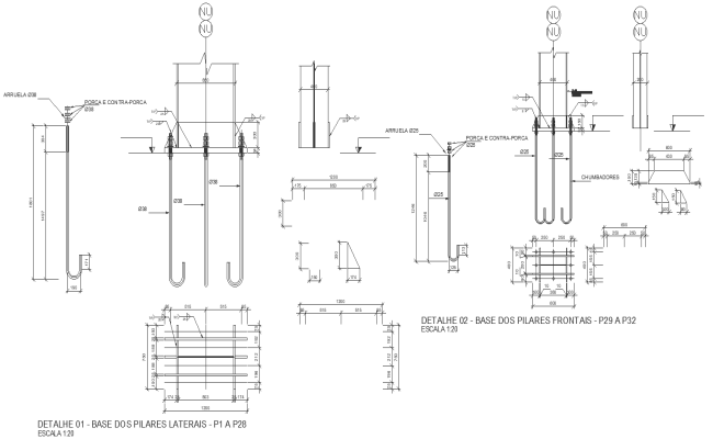 Column Footing Design Detailed AutoCAD DWG Drawing