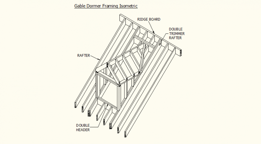 Gable Dormer Detail Drawing Architectural 48x28 Garage With Attic And