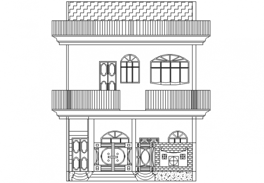 house front elevation drawing