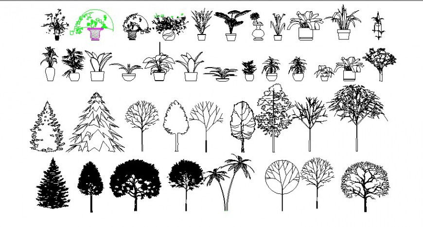 cad plants elevation
