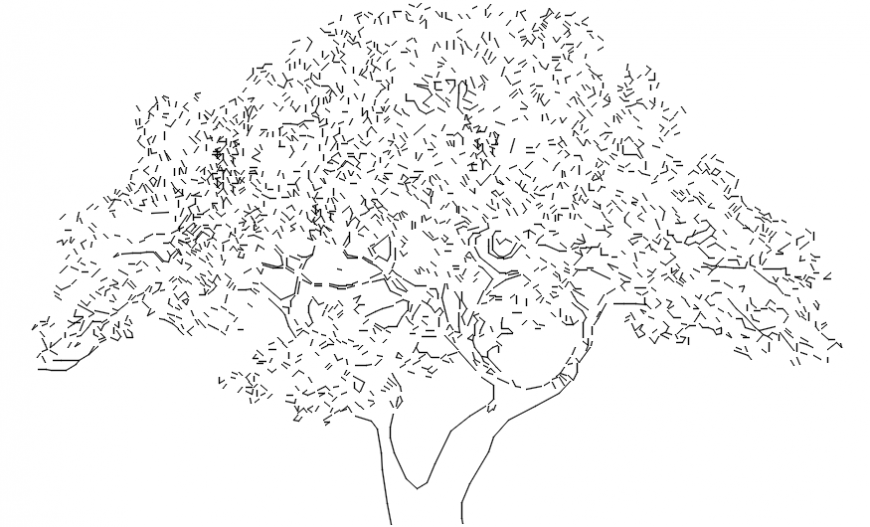 autocad trees elevation