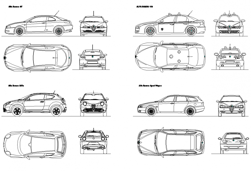 Autocad Car Dwg Perspective View Car 2D DWG Block For AutoCAD