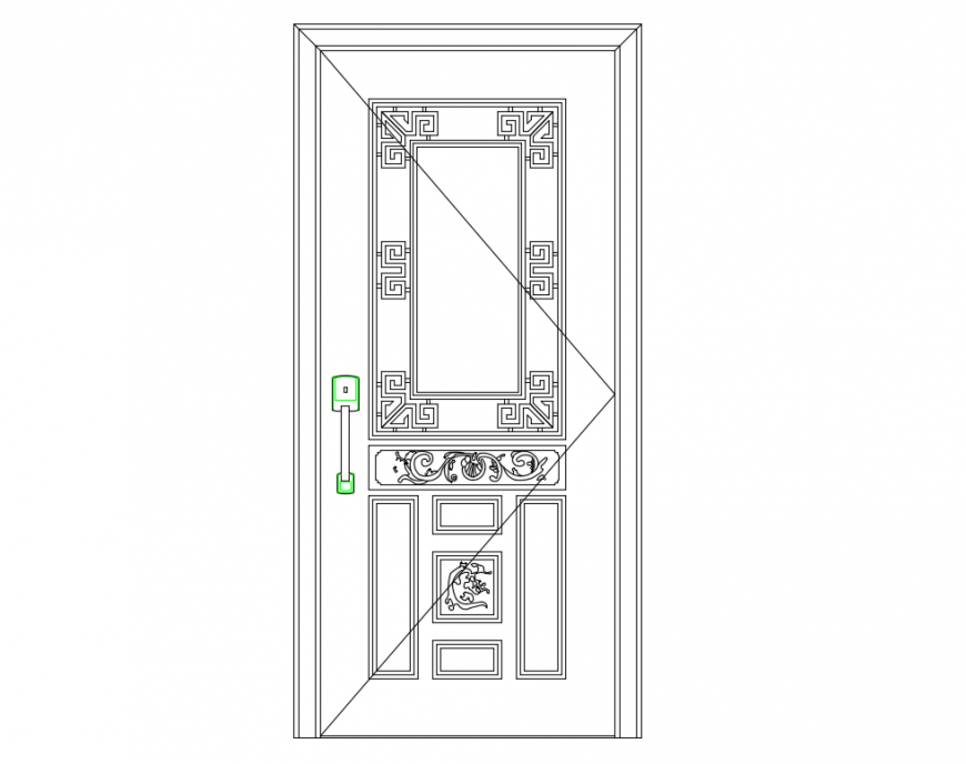 door front view drawing
