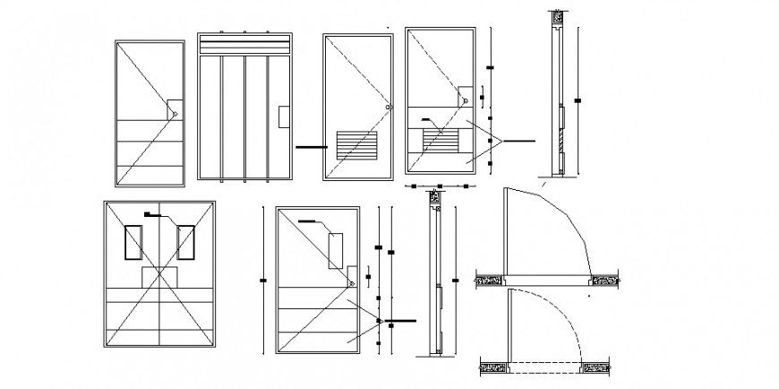 hospital doors cad blocks