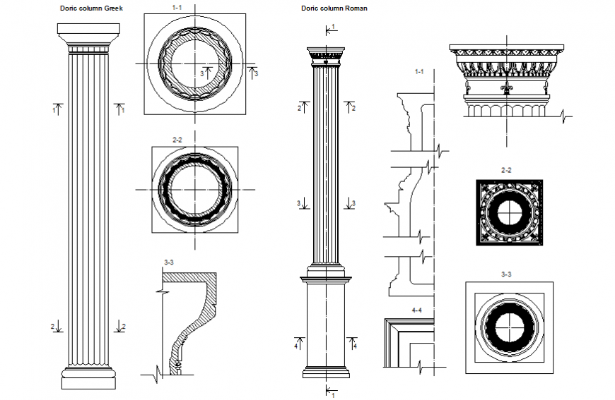 doric column drawing