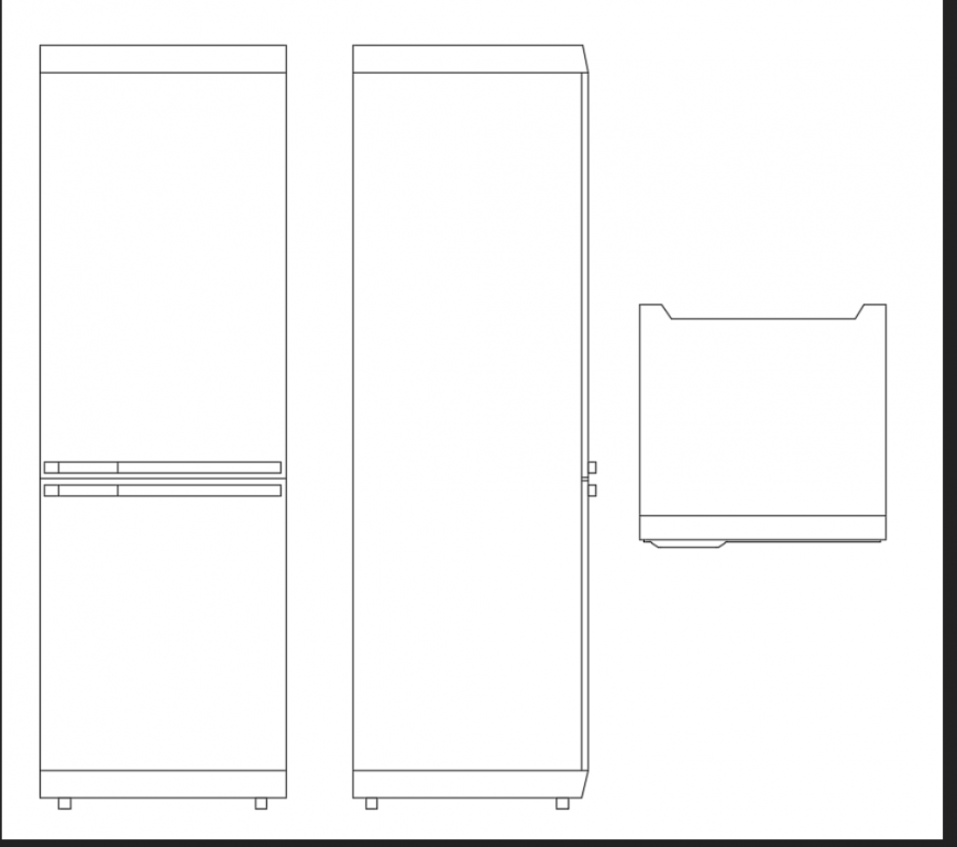 Fridge Top View Autocad Block
