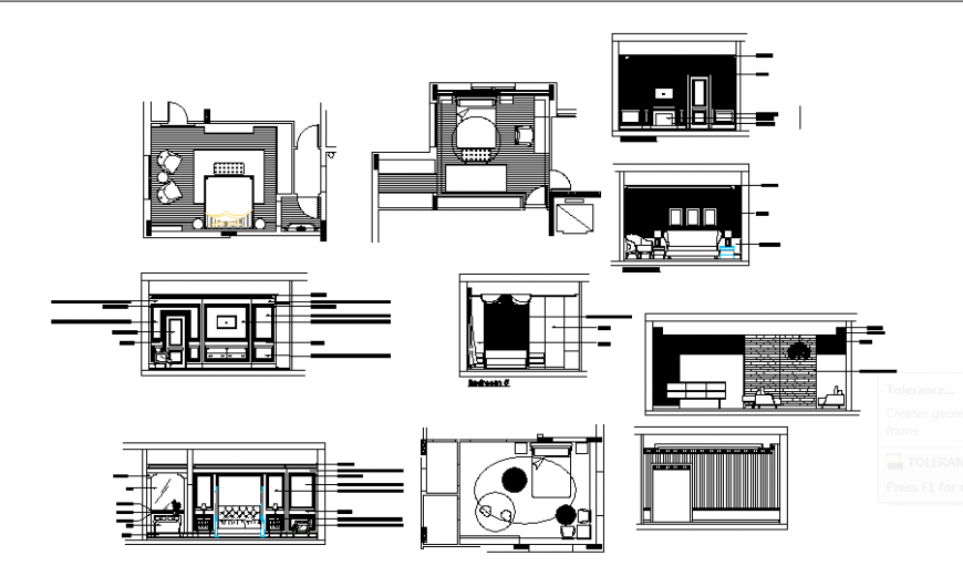 master bedroom elevation drawing