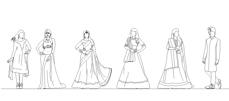 human front view dwg