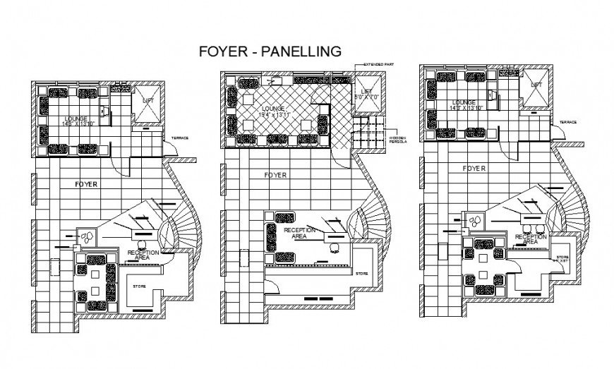 Reception Area Of Office Plan And Furniture Cad Drawing Details Dwg