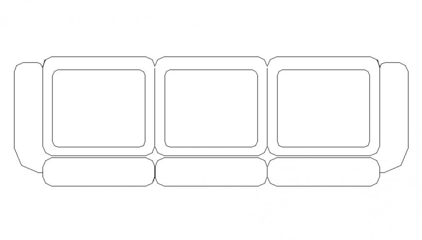 sofa plan view dwg