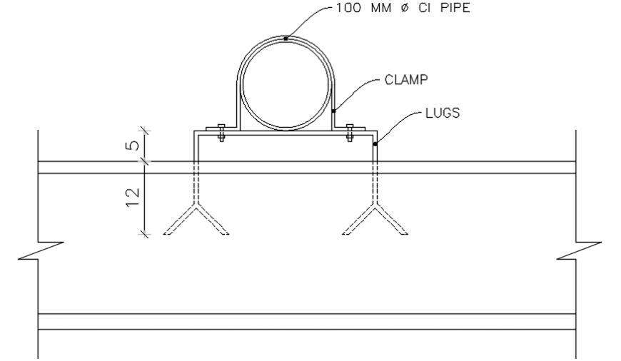 pipe clip cad