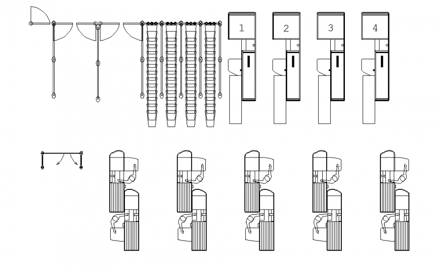access control gate dwg