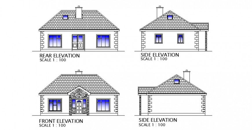house front elevation drawing