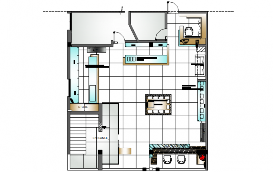 small office plan layout with dimensions