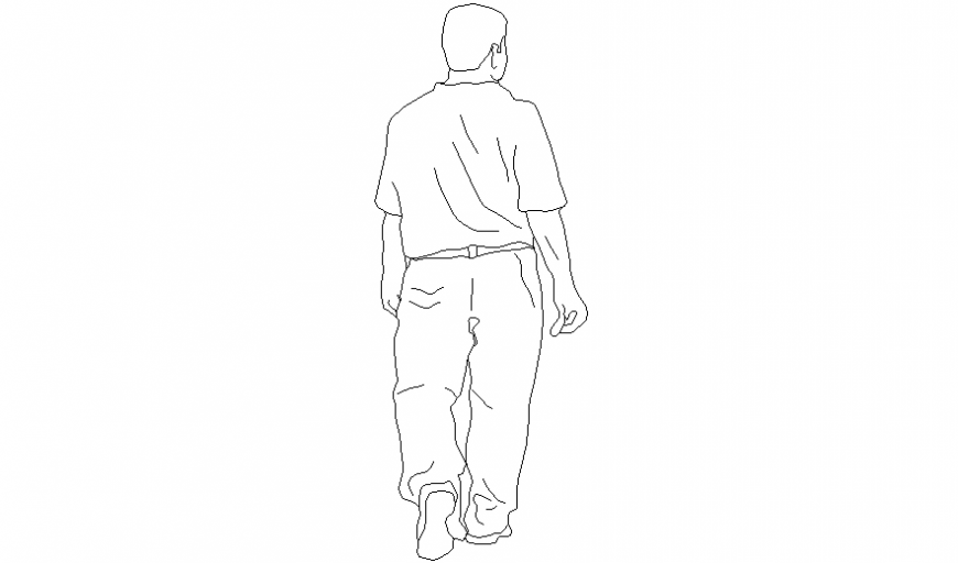 draw boy back side