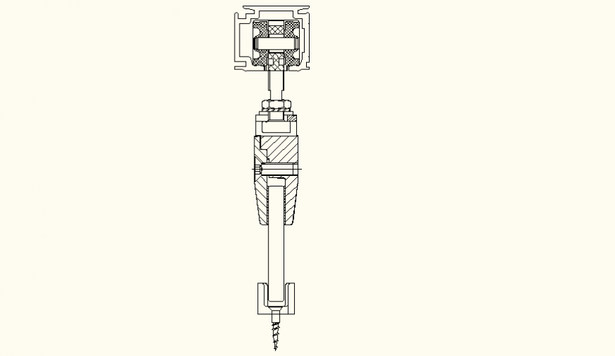door hinge elevation drawing