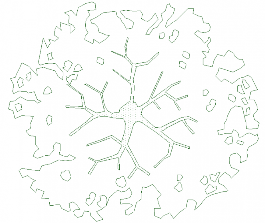 tree plan autocad block
