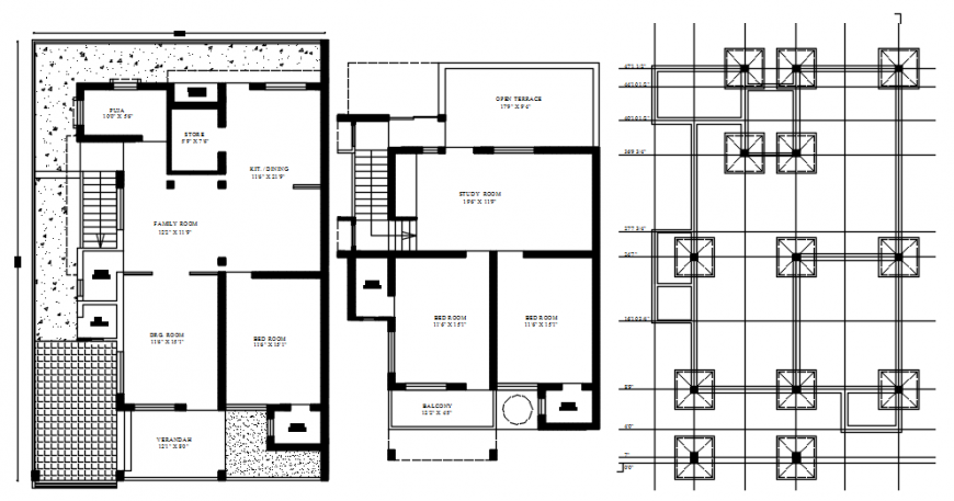 building foundation plan drawing