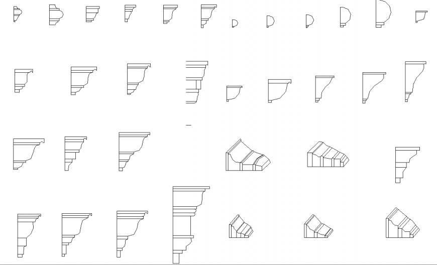 cornice profiles dwg