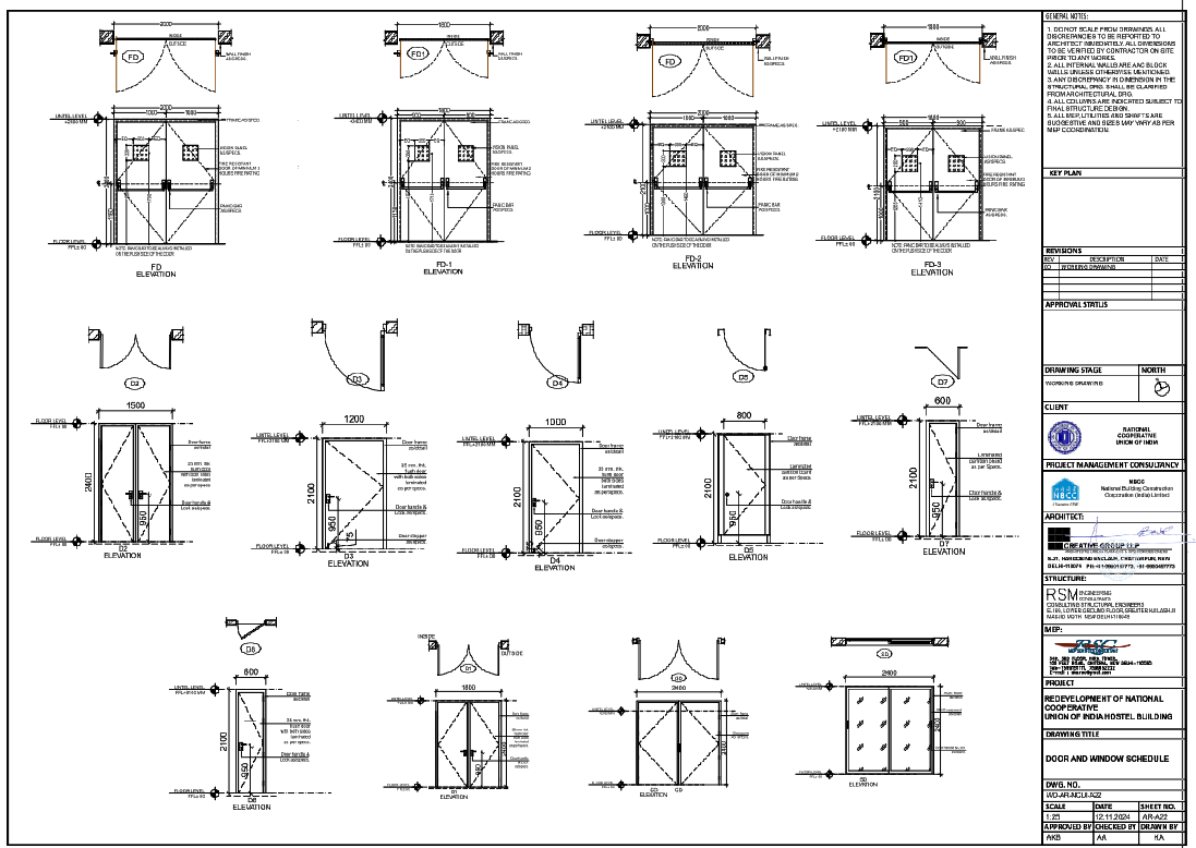 Door Window Ventilation Schedule Drawing With Sizes