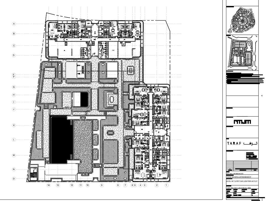 Sky Residences Lighting Layout Plan CAD Drawing files