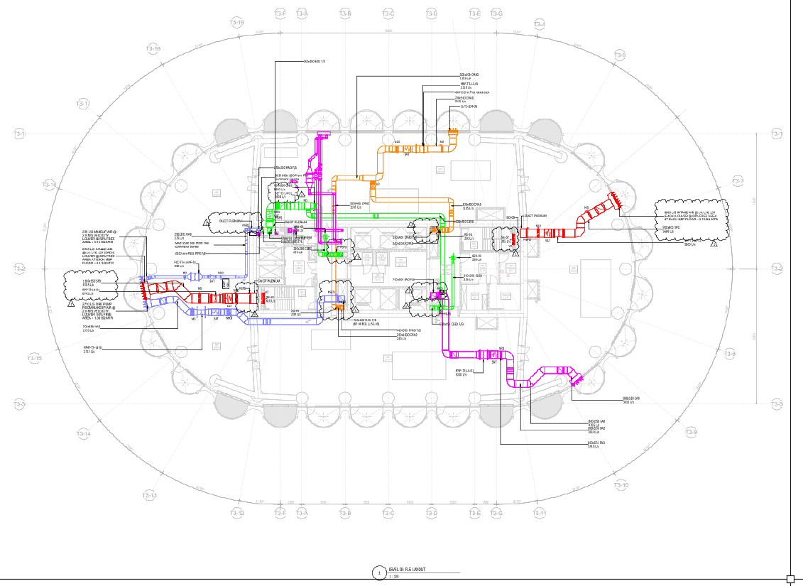 AutoCAD Level 31 Fire Life Safety Layout for Twin Towers