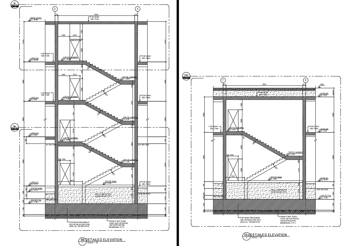 Straight Staircase CAD Design 3D AutoCAD DWG File