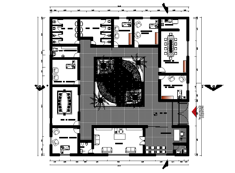 24x24m spa administrator plan is given in this Autocad drawing file.