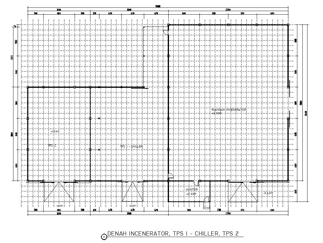 2d Design Of Incinerator Plan In Autocad Drawing Cad File Dwg File