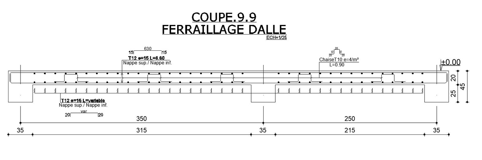 2d Design Of Slab Reinforcement Details In Autocad Drawing Cad File Dwg File
