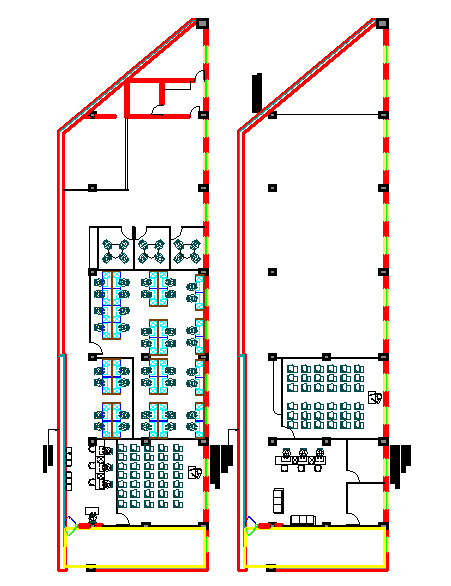 Government Office 48m x 18m Layout Floor Plan Design
