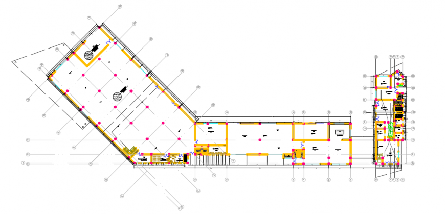 2d cad drawing of distribution industrial centre autocad software