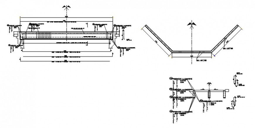 2d Cad Drawings Details Of Rcc Bridge Structure Blocks Dwg File